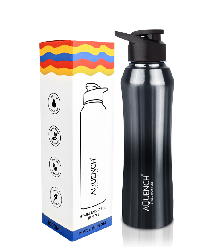 Rush Metallic Stainless Steel Water Bottle – Aquench